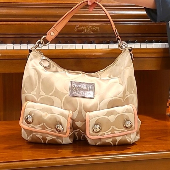 Coach | Bags | Coach Poppy Signature C Monogram Handbag Shoulder Purse ...